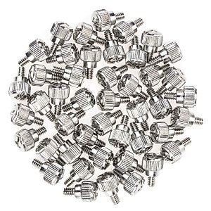 Favordrory 6#-32x5 Computer Case Thumb Screws, Silver, 50 Pieces