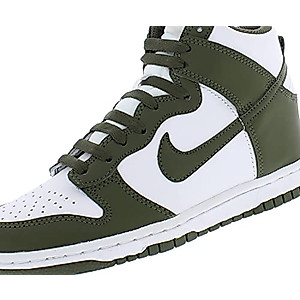Nike boys Dunk High GS, White/Olive-db2179105, 6 Big Kid