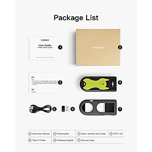 Inateck Bluetooth Scanner 2D Barcode Scanner 2.4Ghz USB Adapter, Screen Scanning, Exclusive Shortcuts, BCST-42