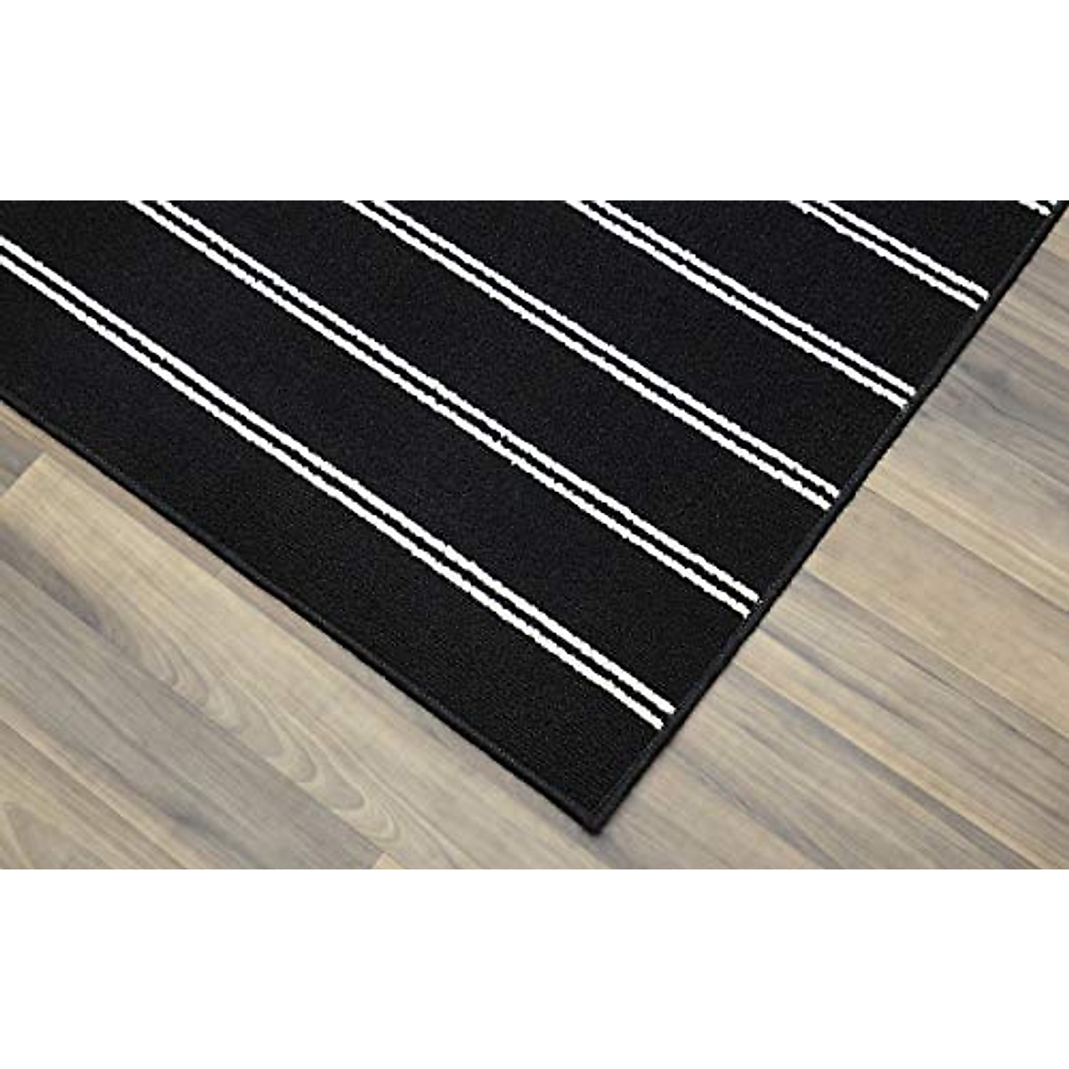 Garland Rug Avery Area Rug, 2-Feet by 5-Feet, Black