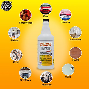 UCS Oxy Spot Remover All Purpose Cleaner & Degreaser Spray 32 oz - Stain Remover for Carpets, Upholstery, Laundry, and More - It Just Works New Presentation.