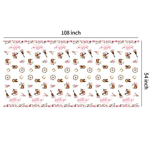 HIPVVILD Cowgirl Party Decorations Tablecloth - Horse Saddle Up Western Party Supplies Tablecover, Disposable Wild West Cowgirl Birthday Baby Shower Decorations Table Cloth - 3 Pack (54in x 108in)
