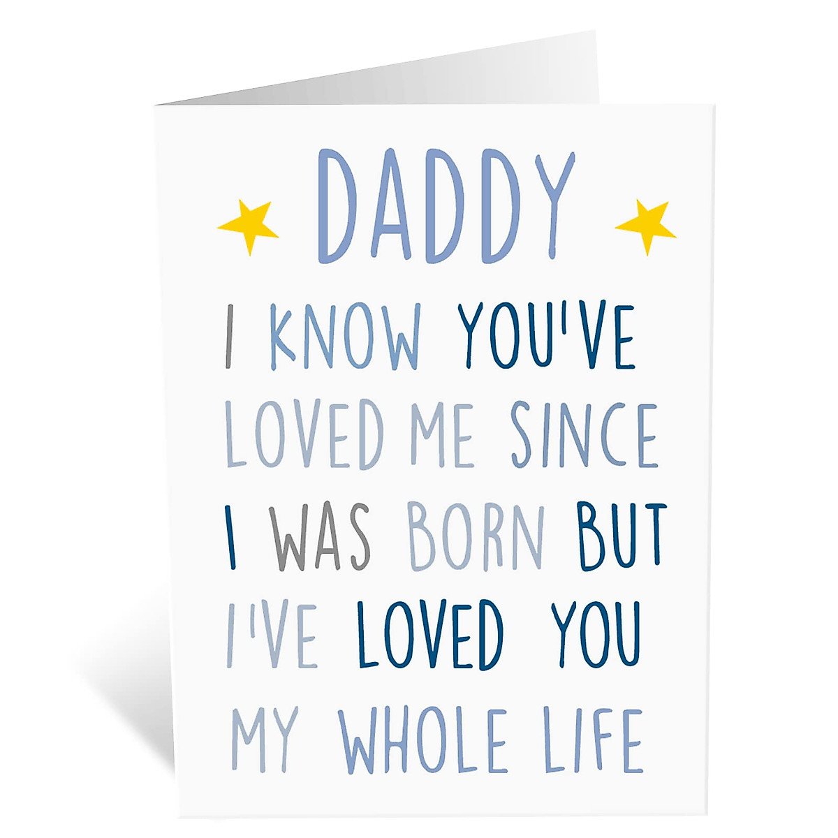 BFTETYU Funny Birthday Card for Dad, Father's Day Card for Dad, Dad Greeting Card, Cute Daddy Birthday Card