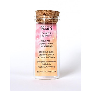 TAURUS 18k Gold Mismatched Stud Earring, Zodiac Star Stud Earrings Gift Set, Birthday Astrology Gifts for Women, Teens, Birth Flower (Taurus)