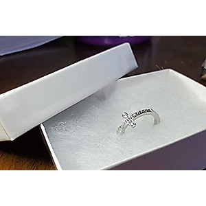 True Love Waits Ring Sideways Cross Purity, Christian Chastity Ceremony, Stainless Steel (7)