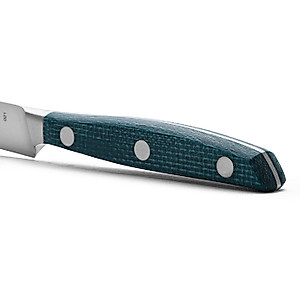 Arcos Series Brooklyn-Paring Knife Nitrum Forged Stainless Steel 100 mm (3.94 Inch) -Handle MI Carta Blue Colour (Silk Blade), ands Plastic