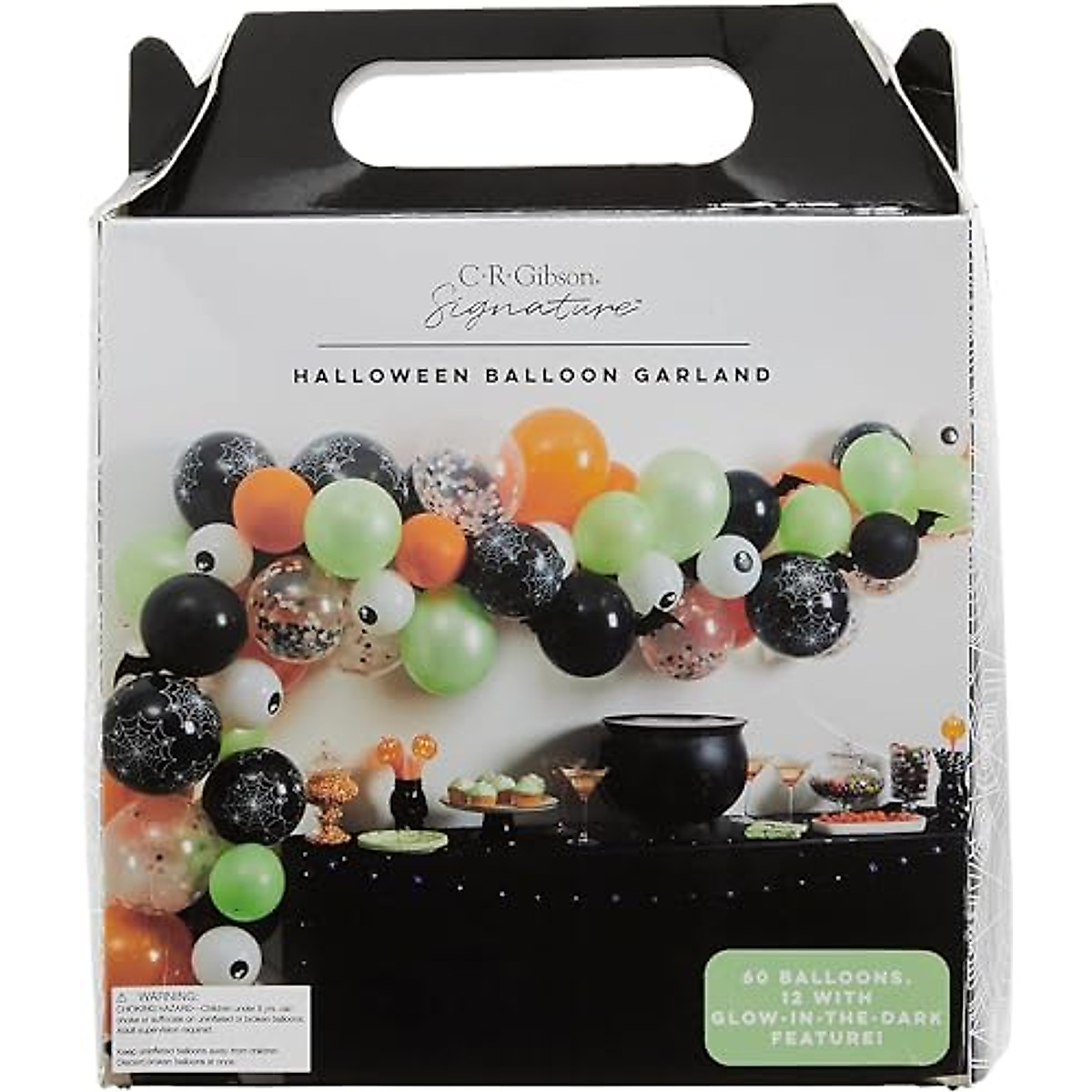 C.R. Gibson CBGM-25325 Halloween Fall Celebration Balloon Garland Arch Kit, 16 Foot Arch, Multicolor, 60pcs