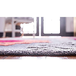 Unique Loom Outdoor Modern Collection Area Rug - Chicago (5' 1" x 8' Rectangle, Brown/ Orange)