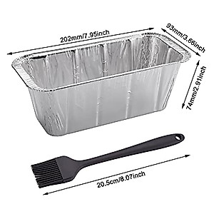 IMAGE 36 Packs Foil Pans, Compatible with Blackstone 17" 22" 28" 30" 36" Aluminum Foil Heavy Duty Disposable Aluminum Foil Pans, Rear Grease Cup Liners