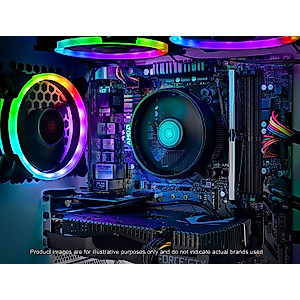 Skytech Archangel Gaming Computer PC Desktop – RYZEN 5 2600X 6-Core 3.6 GHz, GTX 1660 6G, 500GB SSD, 16GB DDR4 3000MHz, RGB Fans, Windows 10 Home
