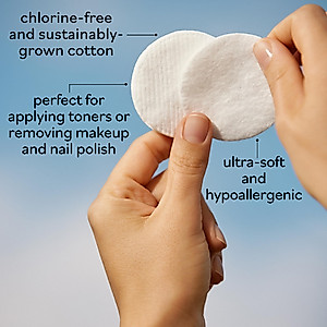 Sky Organics Organic Cotton Rounds for Sensitive Skin, 100% Pure GOTS Certified Organic for Beauty & Personal Care, 300 ct.
