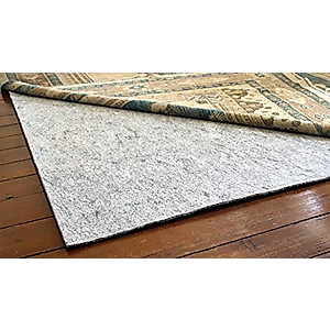 RUGPADUSA - Basics - 8'x11' - 1/4" Thick - Felt + Rubber - Non-Slip Rug Pad - Cushioning Felt for Added Comfort - Safe for All Floors and Finishes