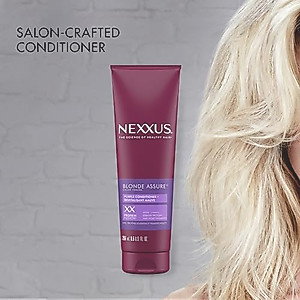 Nexxus Hair Color Blonde Assure Purple Conditioner, Keratin Conditioner, For Blonde and Bleached Hair, Color Conditioner 8.5 oz