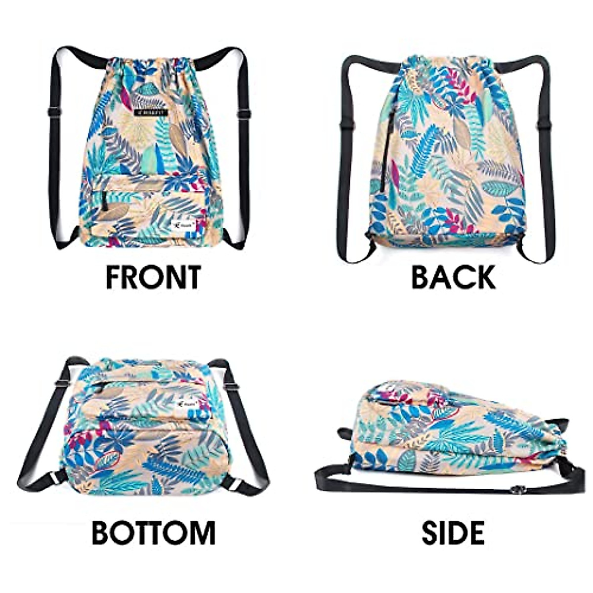 Risefit Waterproof Drawstring Bag, Gym Bag Sackpack Sports Backpack for Men Women