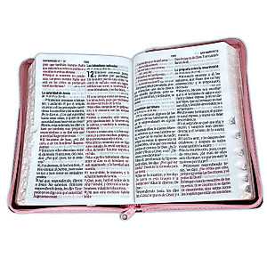 Biblia Letra Gigante para Mujer con Cierre Reina Valera 1960 manual rosado floral con indice