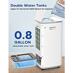 Evaporative Air Cooler, TEMEIKE 3-IN-1 Portable Air Conditioners w/Remote, Cooling Tower Fan w/Humidify, 70° Oscillation & 7H Timer Swamp Cooler, Windowless Evaporative Cooler for Room Bedroom Office