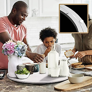 Sophinique 16 inch Stingray Lazy Susan Kitchen Turntable for Pantry Cabinet Or Table,Lazy Susan Organizer,Kitchen Turnable, Lazy Susan Rotating Turntable Dinning Tabletop (Grey)