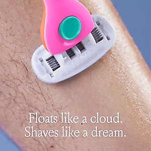 Billie Razors for Women Shave Kit – Women’s Razor + 4 x 5-Blade Razor Refills + Magnetic Holder – Malibu