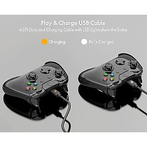ElecGear Lithium ion Battery Pack for Xbox Wireless Controller, 2X 1200mAh Li-ion Rechargeable Battery for Xbox Series X/S, Xbox One Video Game Controller with 2X Play and Charge USB Cable