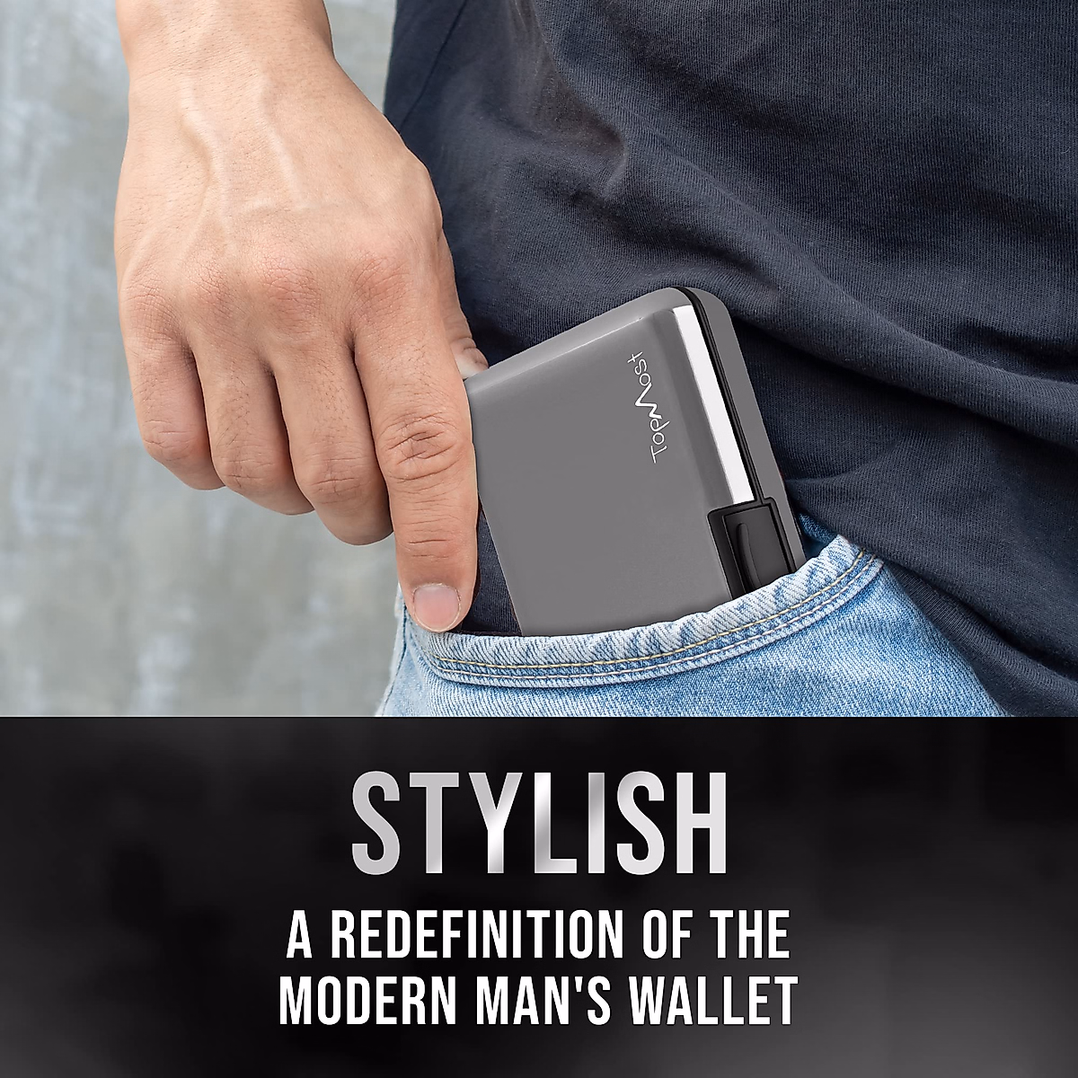 TopMost Aluminum Wallet, Card Case Wallet, Metal RFID Credit Card Holder for Men & Women, 6 Cotton Slots for 12 Cards And Bills, Rfd Protective (Silver)