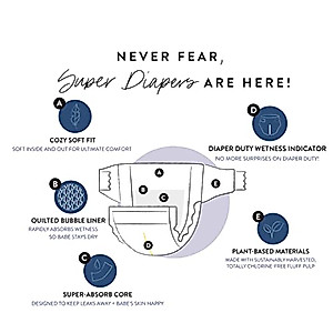 The Honest Company Clean Conscious Overnight Diapers | Plant-Based, Sustainable | Sleepy Sheep | Club Box, Size 3 (16-28 lbs), 60 Count