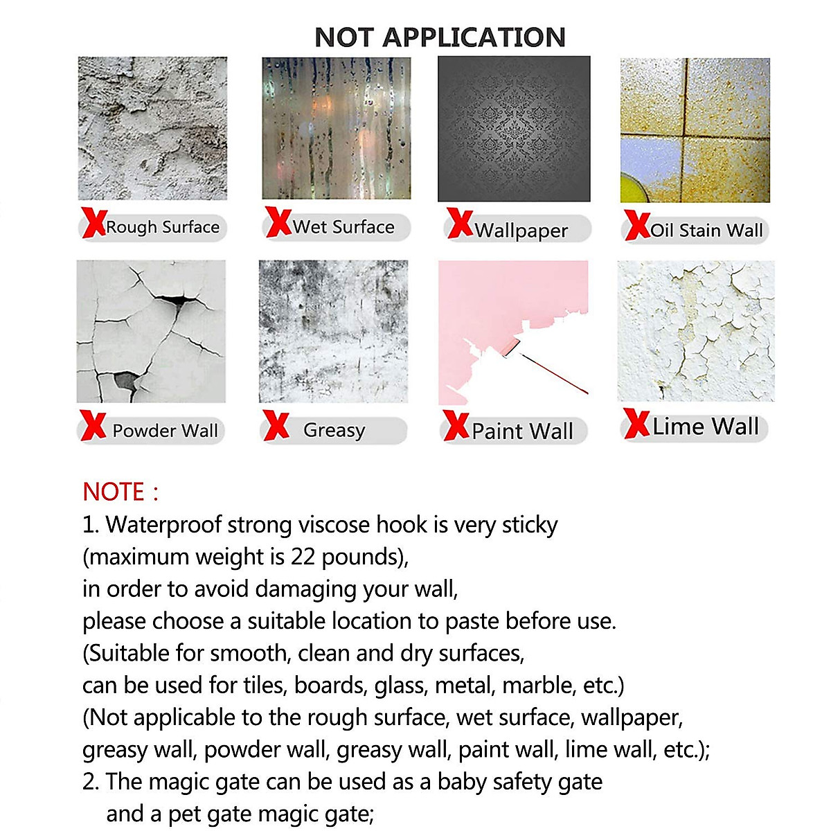 Dog Magic Gate, Mesh Pet Gates for Dogs，Adjustable Zip Design Portable Folding Safety Gate，70.9"/43.3"/27.6" Easy Install Anywhere