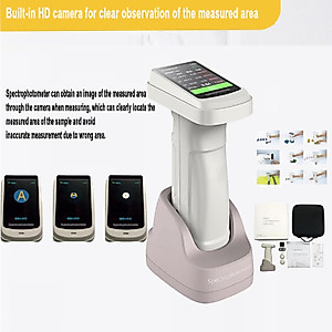VTSYIQI Portable Spectrophotometer Bluetooth Spectrophotometer for Car Paint with Three Caliber 8mm/11mm&4mm/6mm&1 * 3mm Accuracy ≤0.02 USB Interface