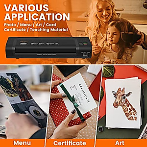 Laminator Machine,VidaTeco 9-inch Thermal&Cold Laminator with Laminating Sheets 20 pcs,Laminating Machine with 2-Min Faster Preheat,Personal Lamination Machine with Patented Roller for Teacher(Black)