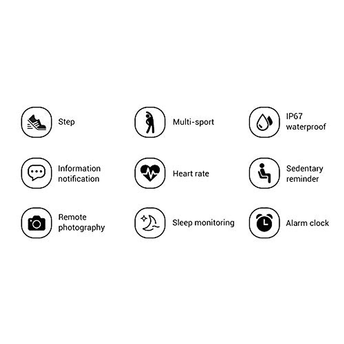 XXXDXDP Smart Watch Men Women Blood Pressure Smartwatch Watch Waterproof Heart Rate Tracker Sport Clock Watch Smart for Android iOS (Color : D)