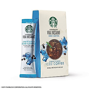 Starbucks VIA Instant Coffee Medium Roast Packets — Sweetened Iced Coffee — 6 boxes (36 packets total)