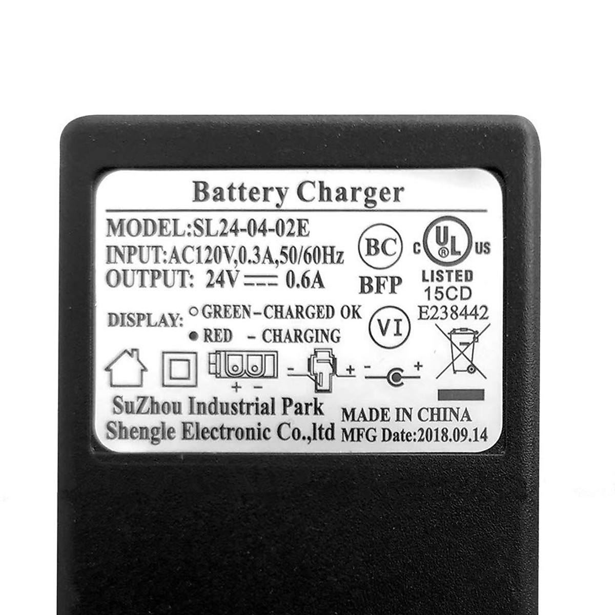 24V B-Type Plug Charger, for 24-Volt Gravedigger Monster Truck & Yamaha Grizzly Riding Children Ride On Toy Car Grave Digger