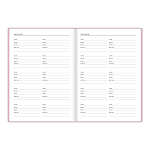 Letts of London Inspire Academic Weekly/Monthly Planner, August 2023 to July 2024, Week-to-View, Sewn Binding, Multilingual, A5 Size, 8.25" x 5.875", Pink (C031388-24)
