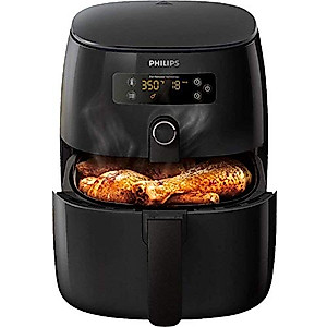 Philips Premium Digital Airfryer with Fat Removal Technology, Black (Compact, Digital Black, HD9741/56 (Includes Splatterproof Lid))