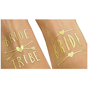 GEMICH BACHELORETTE PARTY SASH SET: Bride to be , Maid of Honor , 6 Bridesmaids Sashes and 8 Tattoos, Team Bride , Tiara, Veil, Bridal Shower Favors.