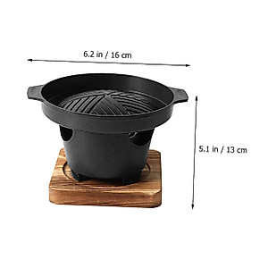 Didiseaon 3 Sets Grill Roasting Oven Outdoor Charcoal Korean BBQ Barbecue Serving Pan Fish Barbecue Pan Baking Oven Barbecue Plate Small Charcoal Stove Roaster South Korea Indoor Aluminum