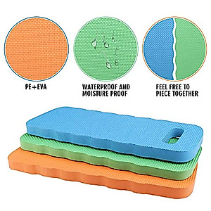 FREEHAWK Garden Kneeler Pad Kneeling Mat for Gardening, Baby Bath, Floor Cleaning, Yoga, Prayers & Exercise High Density Foam Kneeler Gardening Seat Cushion 3-Pack 16.3" x 7.48" x 0.78"