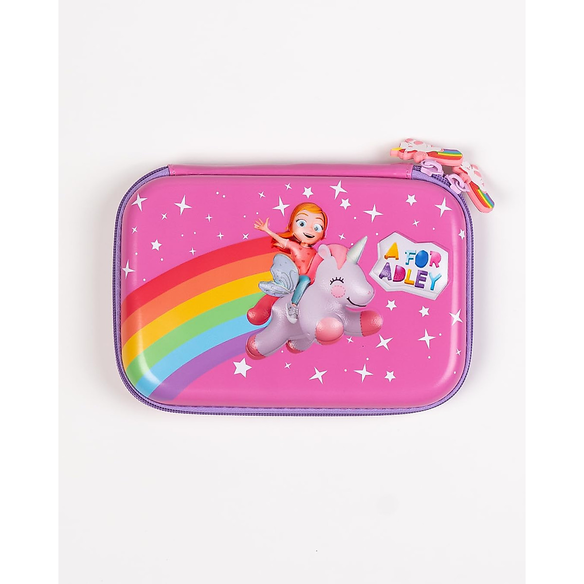 A FOR ADLEY Unicorn Rainbow Art Pouch and Pencil Case, A Fun Way to Store All Your Coloring And Drawing Necessities Complete With Custom Markers, Pens and Stickers