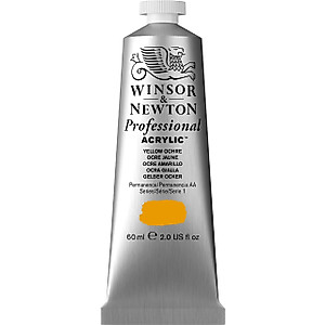 Winsor & Newton Professional Acrylic Paint, 60ml (2-oz) Tube, Yellow Ochre