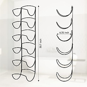 Towel Rack,Towel Holder for Bathroom Wall, Wall Towel Rack for Rolled Towels Wall Mounted Storage Organizer for Towels,Robes,Wine, Yoga Mat(Black)