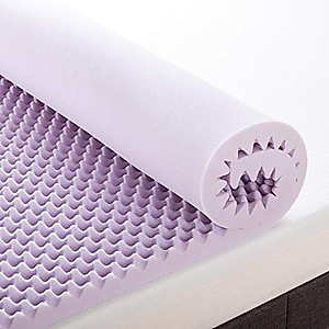 Best Price Mattress 2 Inch Egg Crate Memory Foam Mattress Topper with Soothing Lavender Infusion, CertiPUR-US Certified, Queen