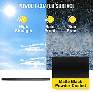 VEVOR Deck Balusters, 26"x0.75" Metal Deck Spindles, 101 Pack Staircase Baluster with Screws, Aluminum Alloy Deck Railing for Wood and Composite Deck, Circle Baluster for Outdoor Stair Deck Porch