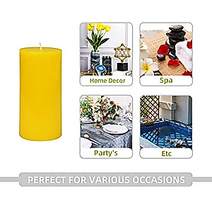 Zest Candle Pillar Candle, 3 by 6-Inch, Yellow