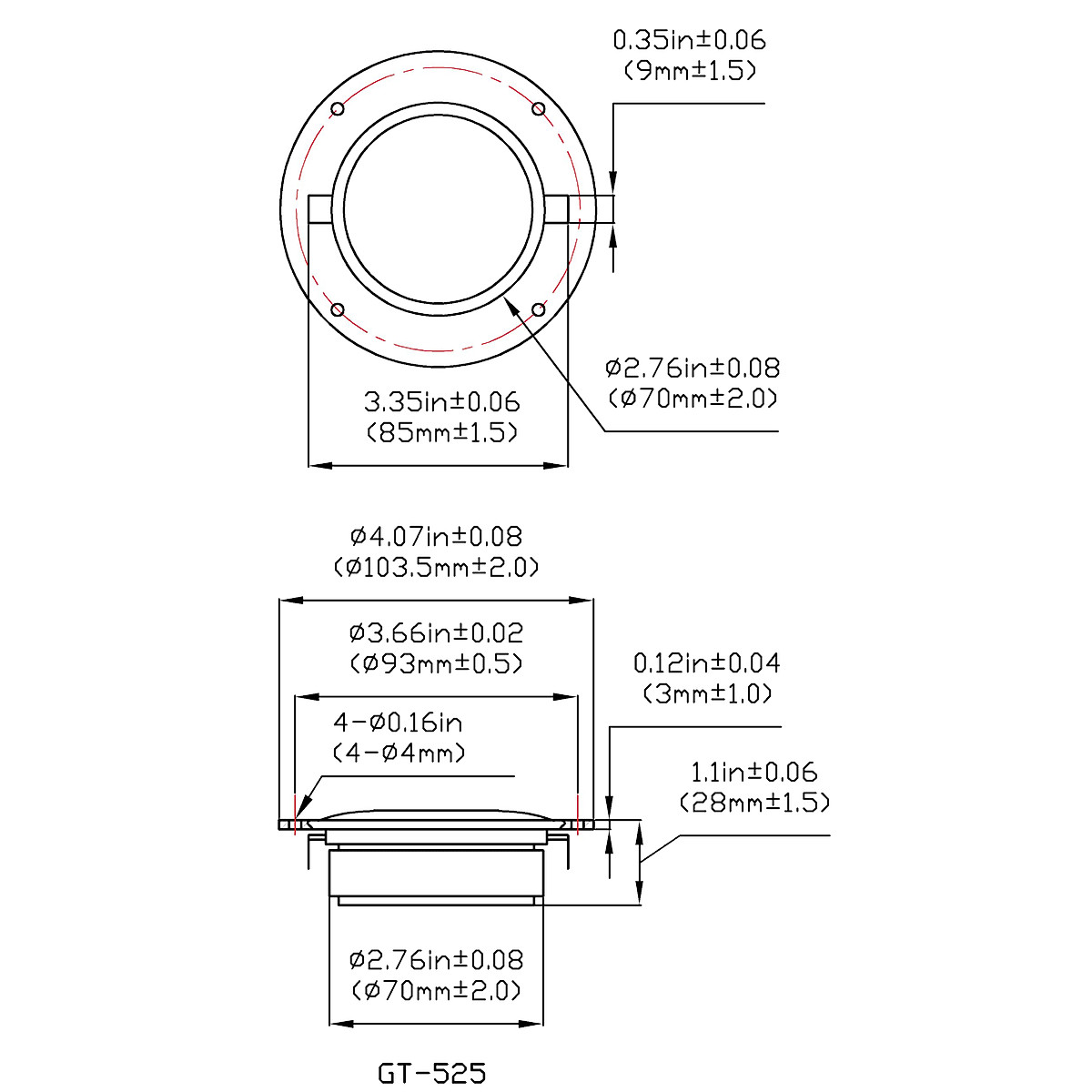 Goldwood Sound 200 Watts 8ohm Silk Dome Speaker Tweeter Black (GT-525)