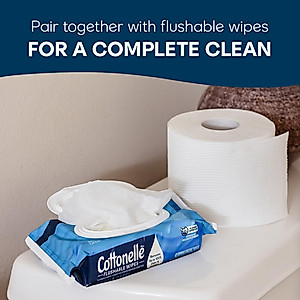 Cottonelle Ultra Clean Toilet Paper with Active CleaningRipples Texture, Strong Bath Tissue, 24 Family Mega Rolls (24 Family Mega Rolls = 132 Regular Rolls) (4 Packs of 6), 353 Sheets per Roll