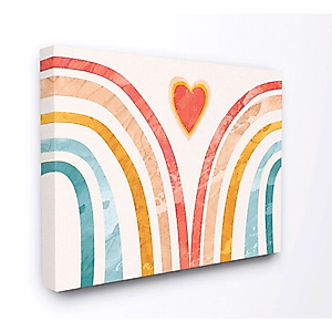 Kids Paper Collage Rainbow Heart Design