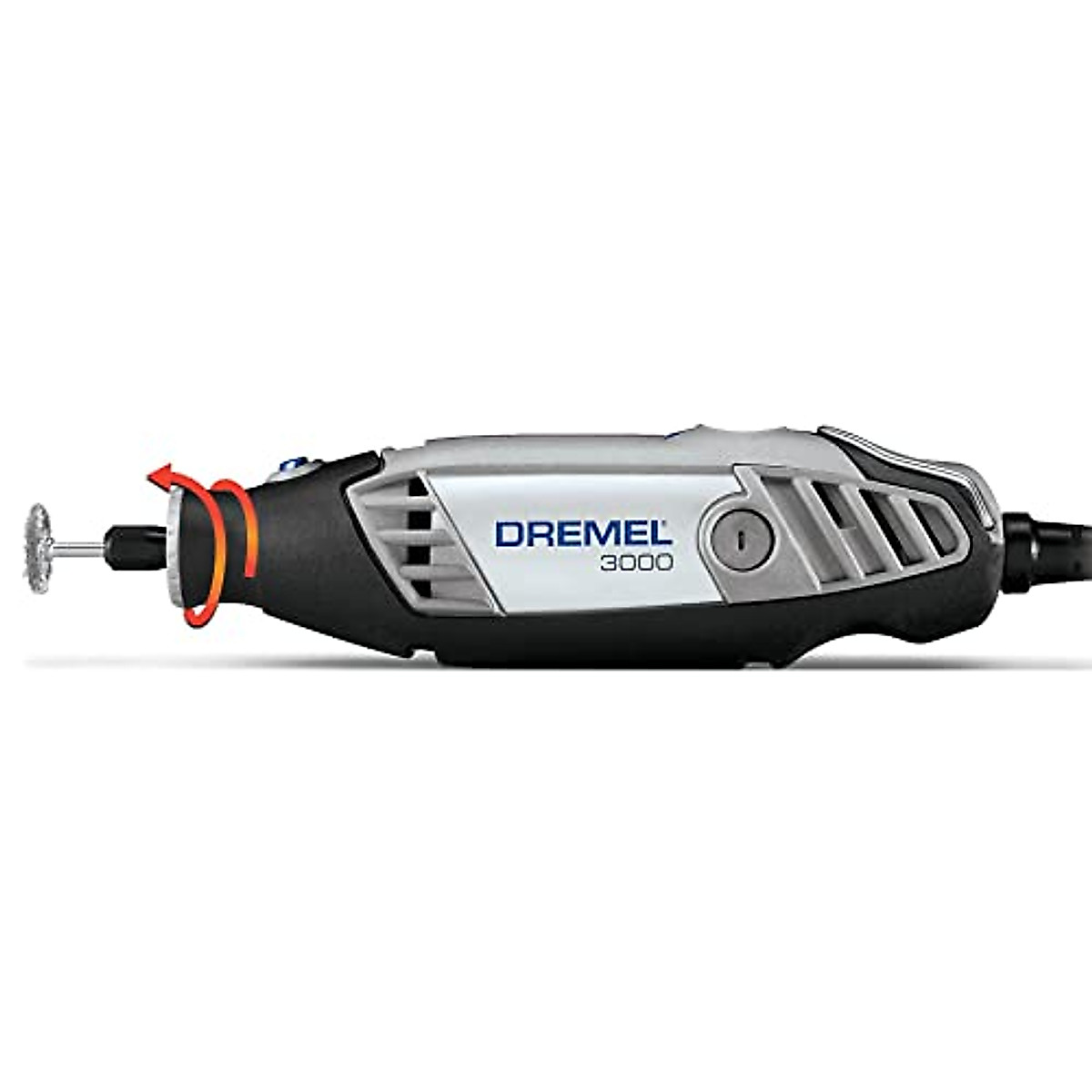 Dremel 3000 Corded Electric Variable Speed Rotary Tool Value Pack with 25 Accessories, 2 Attachments, and 52 Bonus Accessories (Black, Gray)
