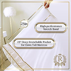 Royal Therapy Queen Shredded Memory Foam Pillow and Queen Mattress Topper - Bundle