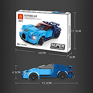 Wange Supercar Building Blocks Toys Speed Champions Racing Car Kit Collectible Sport Cars Model Ideal Gifts (139 Pieces)