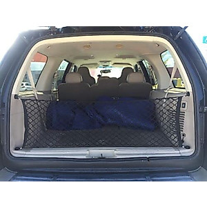 EACCESSORIES EA Trunk Organizer Cargo Net for FORD ESCAPE MERCURY MARINER MAZDA TRIBUTE 2001-2012 – Envelope Style Cargo Net for SUV - Premium Mesh Car Trunk Organizer – Compatible with ESCAPE MARINER