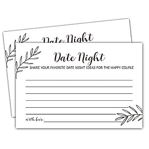 None Brand, Date Night Ideas Cards, 50 Cards, Perfect for The Bride and Groom, Husband, Wife, Boyfriend, Girlfriend, Anniversary 4In x 6In, M 05, White